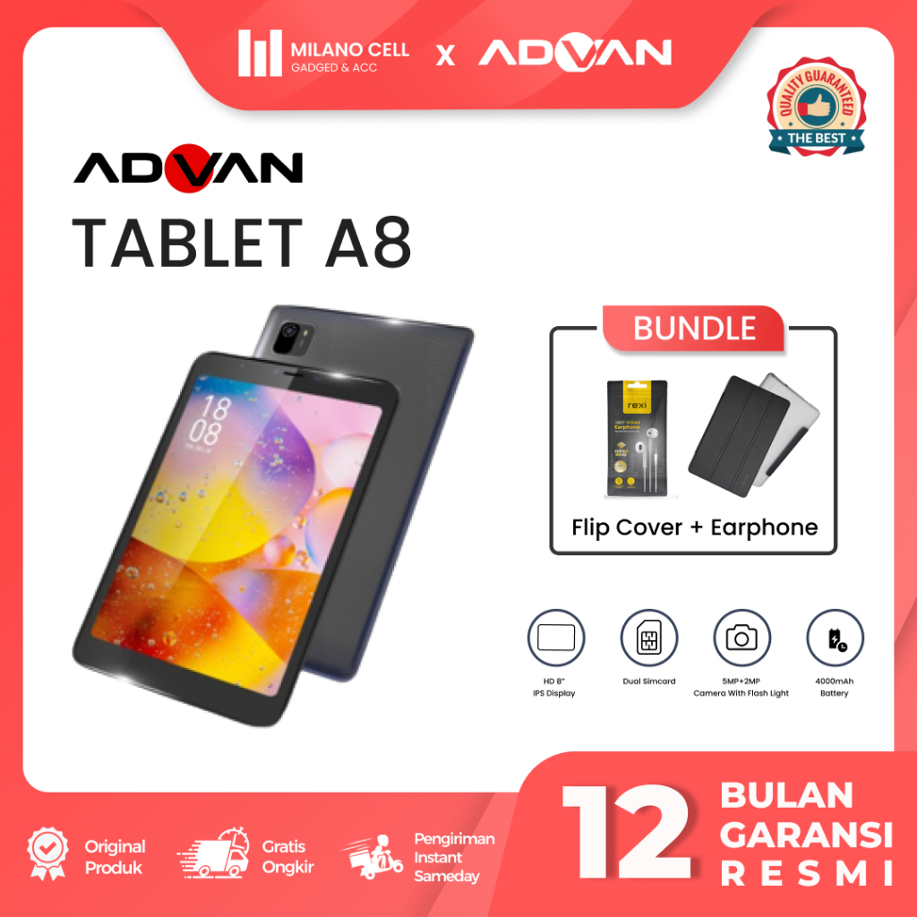 Jual Advan Tab A8 3/32GB Tablet Garansi Resmi | Shopee Indonesia