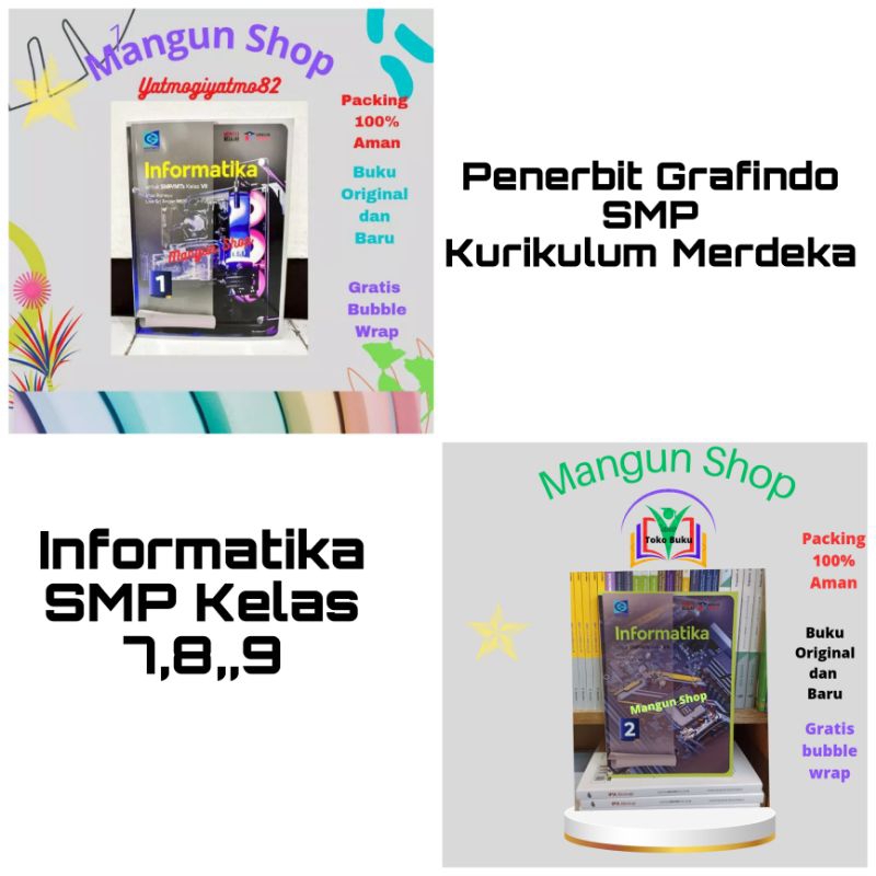 Jual Buku Informatika Kelas 7,8,9 SMP Kurikulum Merdeka Grafindo | Shopee Indonesia