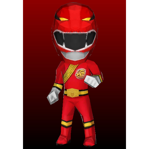 Jual DIY Papercraft Pola Power Rangers Wildforce RED LION | Shopee ...
