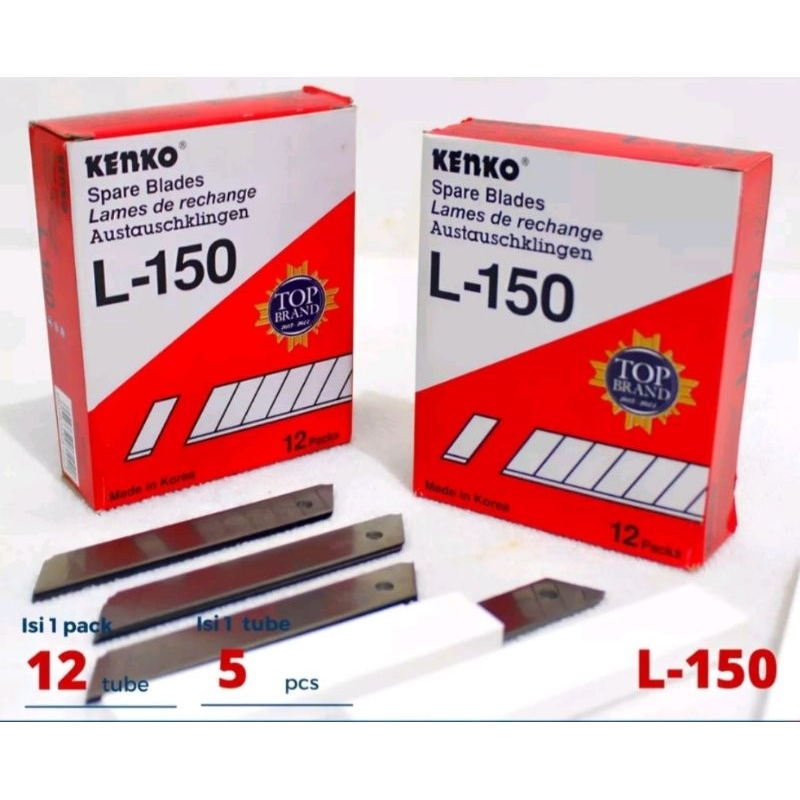 Jual Isi Refill Cutter Besar KENKO L-150 (per pak 12 tube) | Shopee ...
