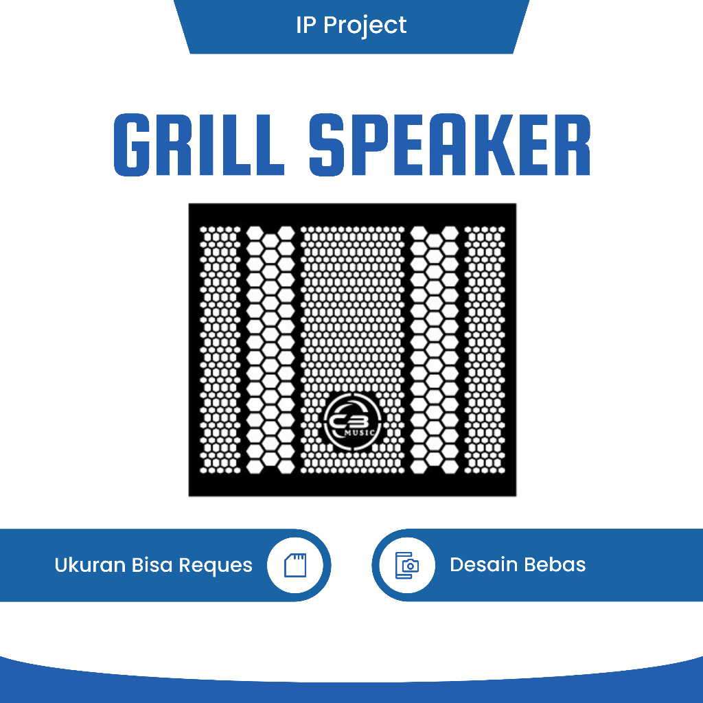 Jual Tutup Box Speaker Custom Nama Audio Lubang Segi Enam | Shopee ...