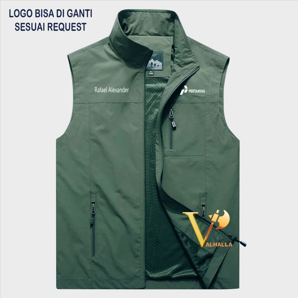Jual Rompi Vest Safety Bordir Custom Logo Pertamina Seragam Kerja Bisa ...