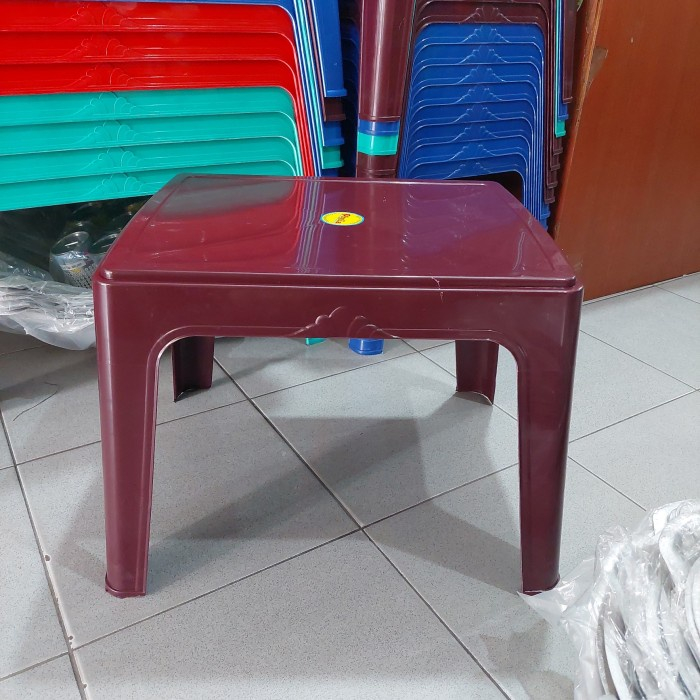 Jual Meja Plastik Petak Persegi Kecil Phylia 811 Maroon AS Warna ...