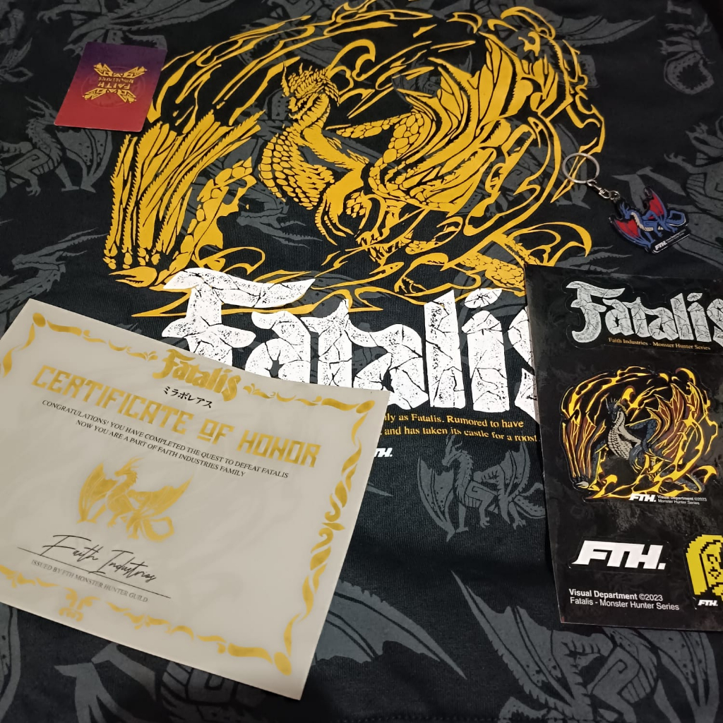 Jual Faith Industries Hoodie Monster Hunter Fatalis Size M New Full ...