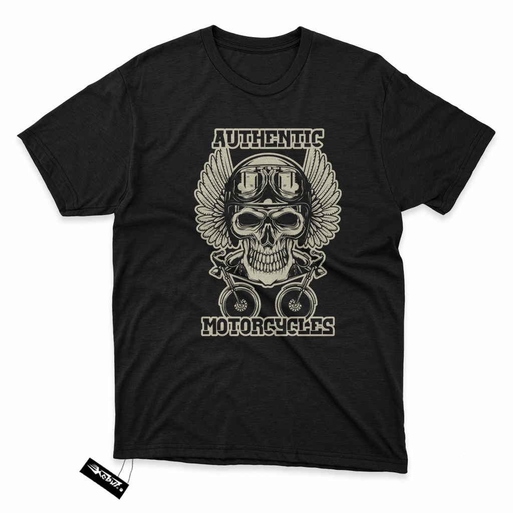 Jual Kaos Motor Authentic Motorcycles - Kain Katun Tshirt / baju distro ...