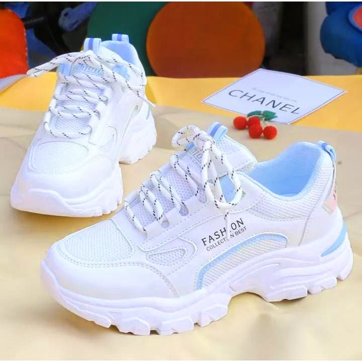 Jual Sepatu Sneakers Sekolah/ Sepatu Kets Wanita Cewek/ Sepatu Syle ...