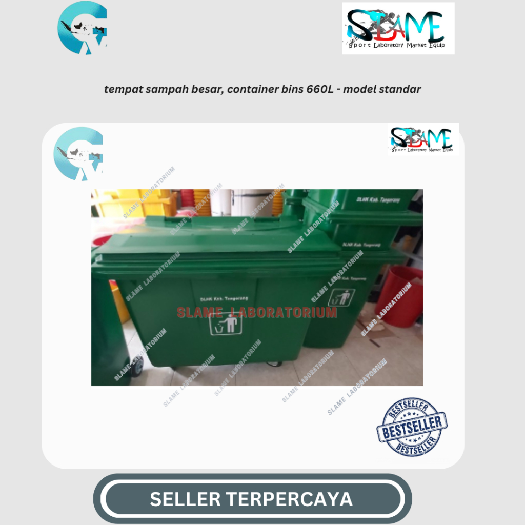 Jual tempat sampah besar, container bins 660L - model standar | Shopee ...