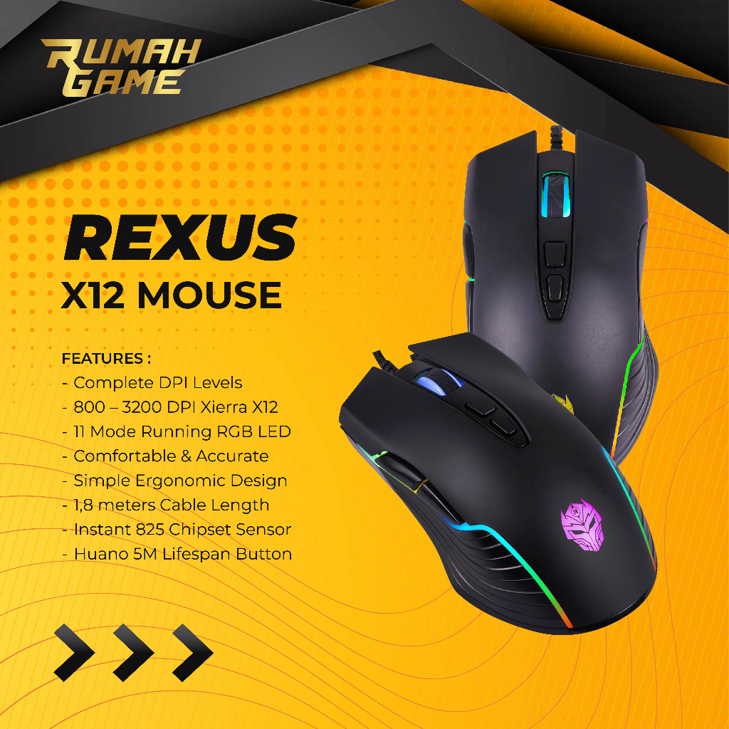 Jual Rexus X12 Xierra Professional Gaming Mouse RGB | Shopee Indonesia