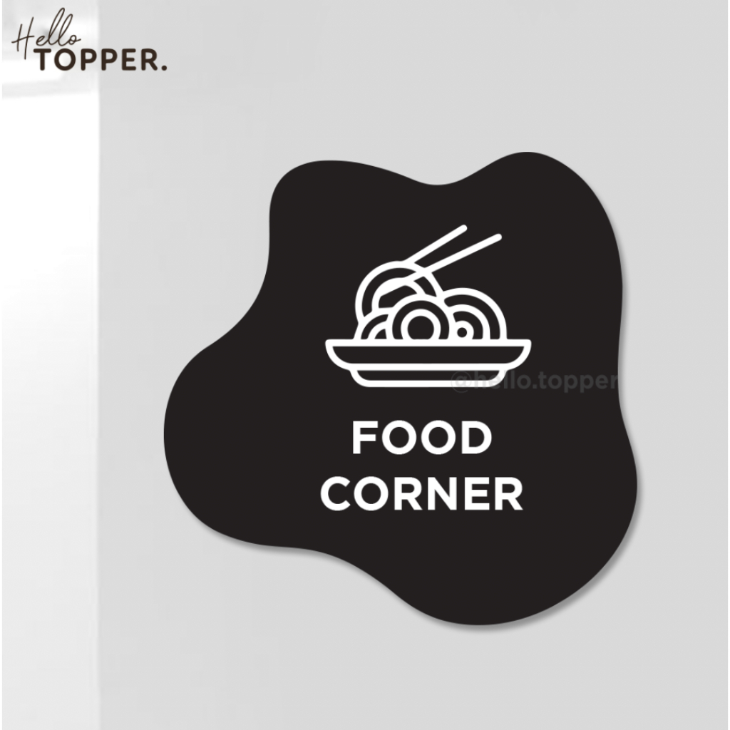 Jual Food Corner Sign Board Akrilik Tempel Dinding Papan Acrylic ...