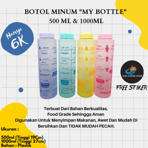 Jual Botol Minum My Bottle / Tupperware 500 ML & 1000 ML | Shopee Indonesia