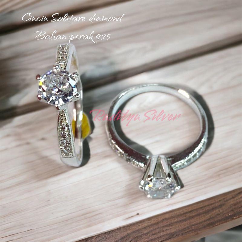 Jual Cincin Elegant Diamond Aksesoris Perhiasan Perak 925 Wanita ...