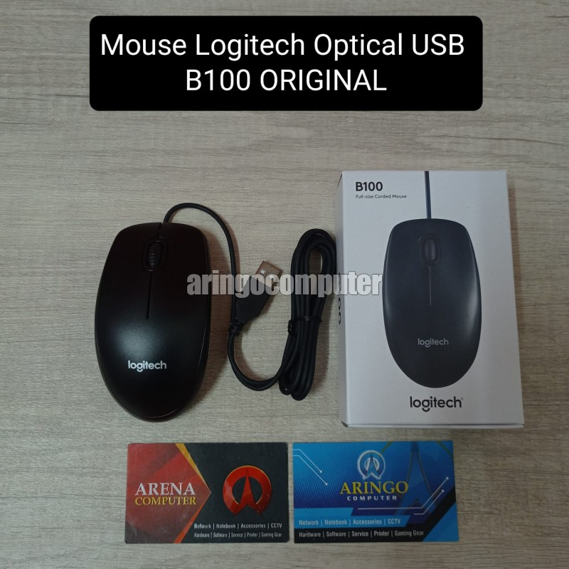 Jual Mouse Log Optical USB B100 ORIGINAL | Shopee Indonesia