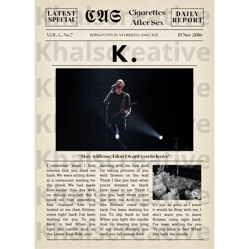 Jual Poster K. - Cas ( bisa custom foto ) | Shopee Indonesia