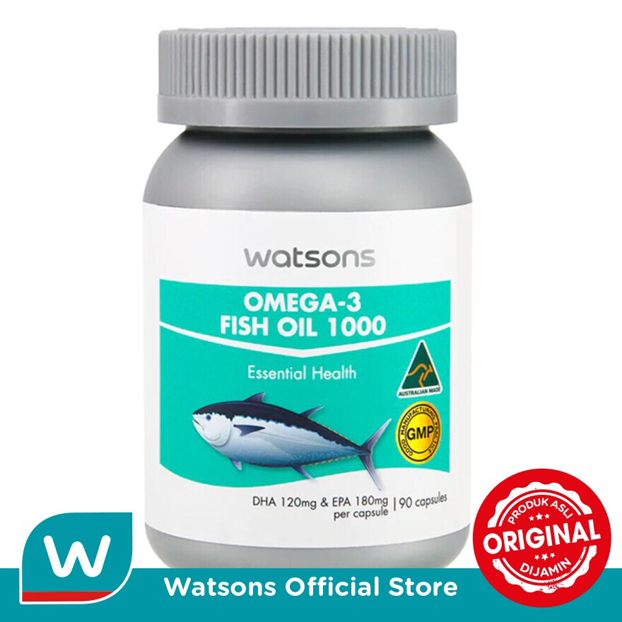 Jual Watsons Omega 3 Fish Oil 1000Mg 90's | Shopee Indonesia