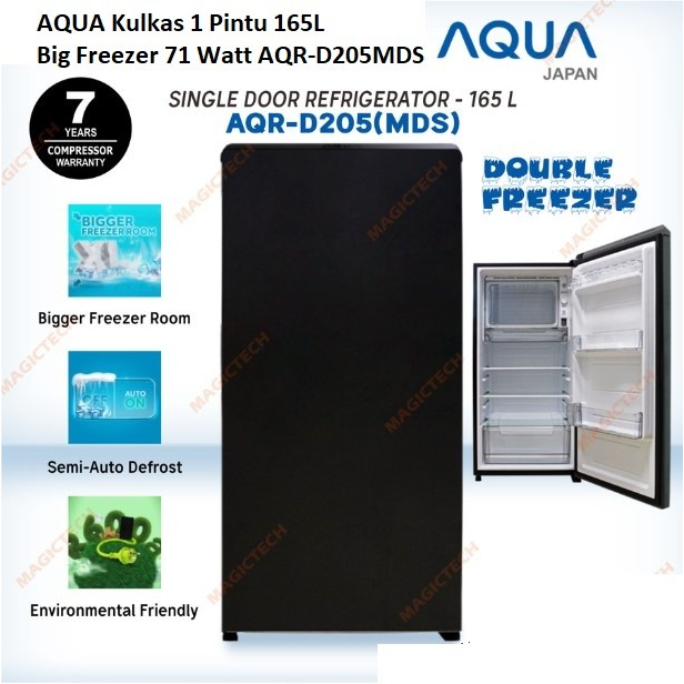 Jual [ PROMO ] KULKAS AQUA 1 PINTU AQR-D205 ( 165 L ) | Shopee Indonesia