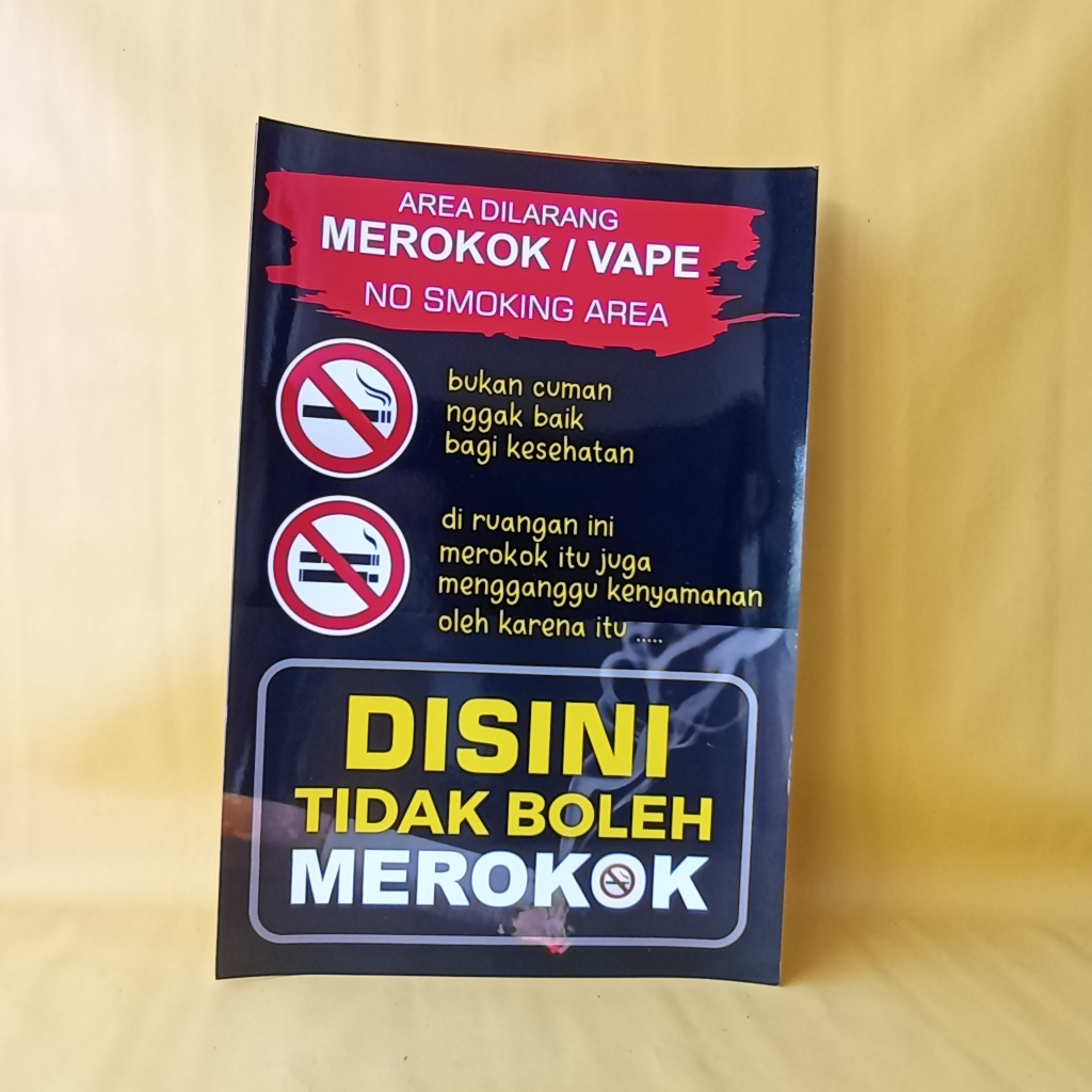 Jual Poster Dilarang Merokok | Poster Area Dilarang Merokok / Vape ...