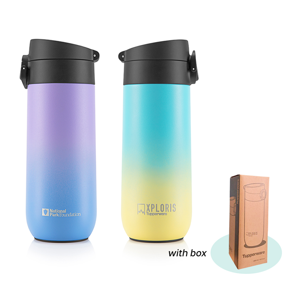 Jual Paket 2 Set Xploris Flask 450mL Tupper..ware Botol Minum, Termos ...