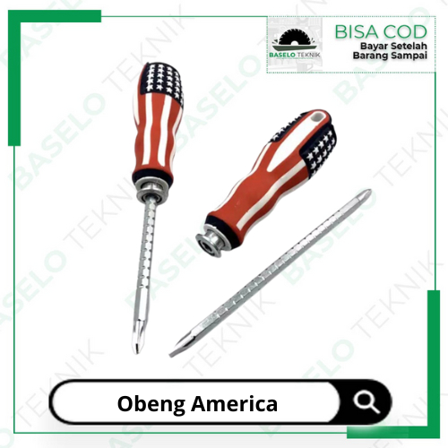 Jual Obeng Plus Minus Bolak Balik Model USA Obeng Kembang 4inch Obeng ...