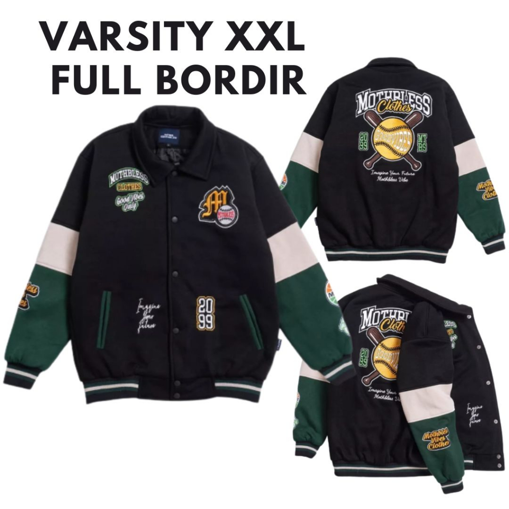 Jual JAKET BASEBALL VARSITY XXL - JAKET PRIA XL XXL VARSITY JUMBO BIG ...