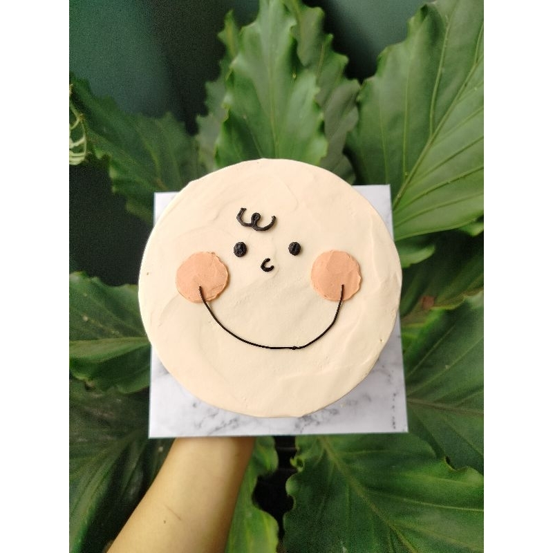 Jual Korean birthday Cake 16cm & 18cm | ugly cake by Taelci | Shopee ...