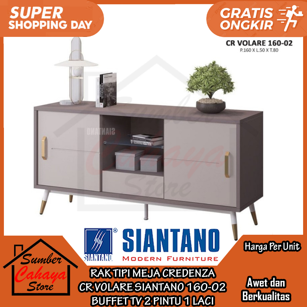 Jual [Instant] SIANTANO CR VOLARE 160-02 BUPET TV BUFFET RAK TIPI MEJA ...