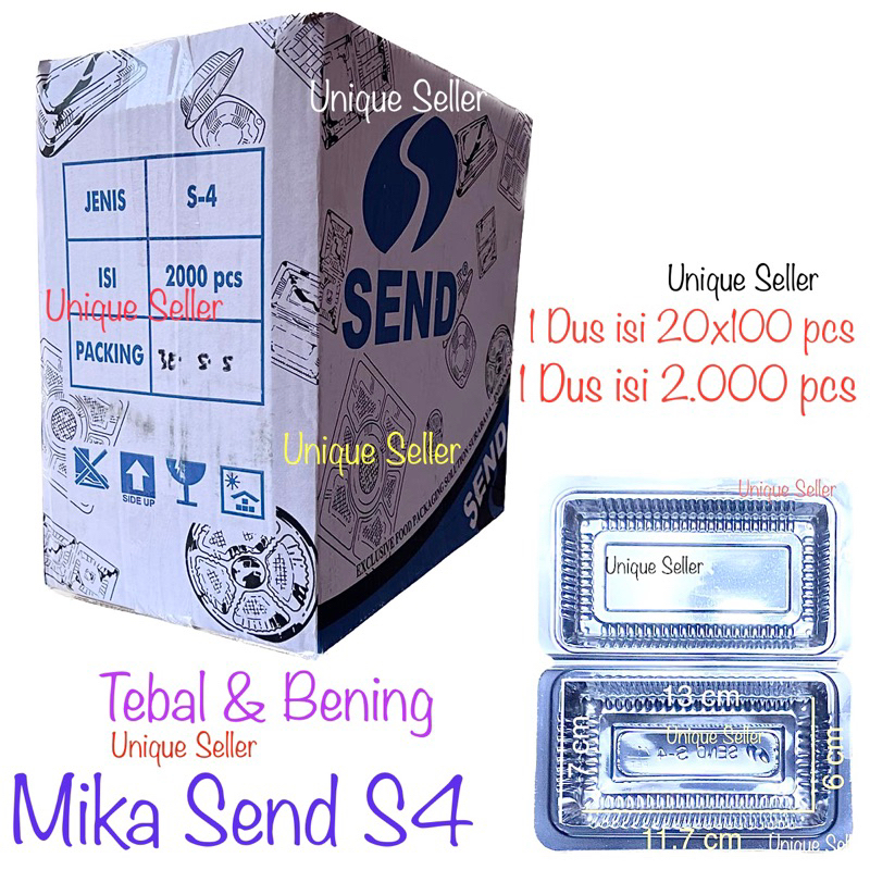Jual [1 Dus] Mika Send 4T S4 S-4 isi 2.000 pcs / Mika Send S4 / Mika 4T 4A / Mika Kue Roti Jajan ...