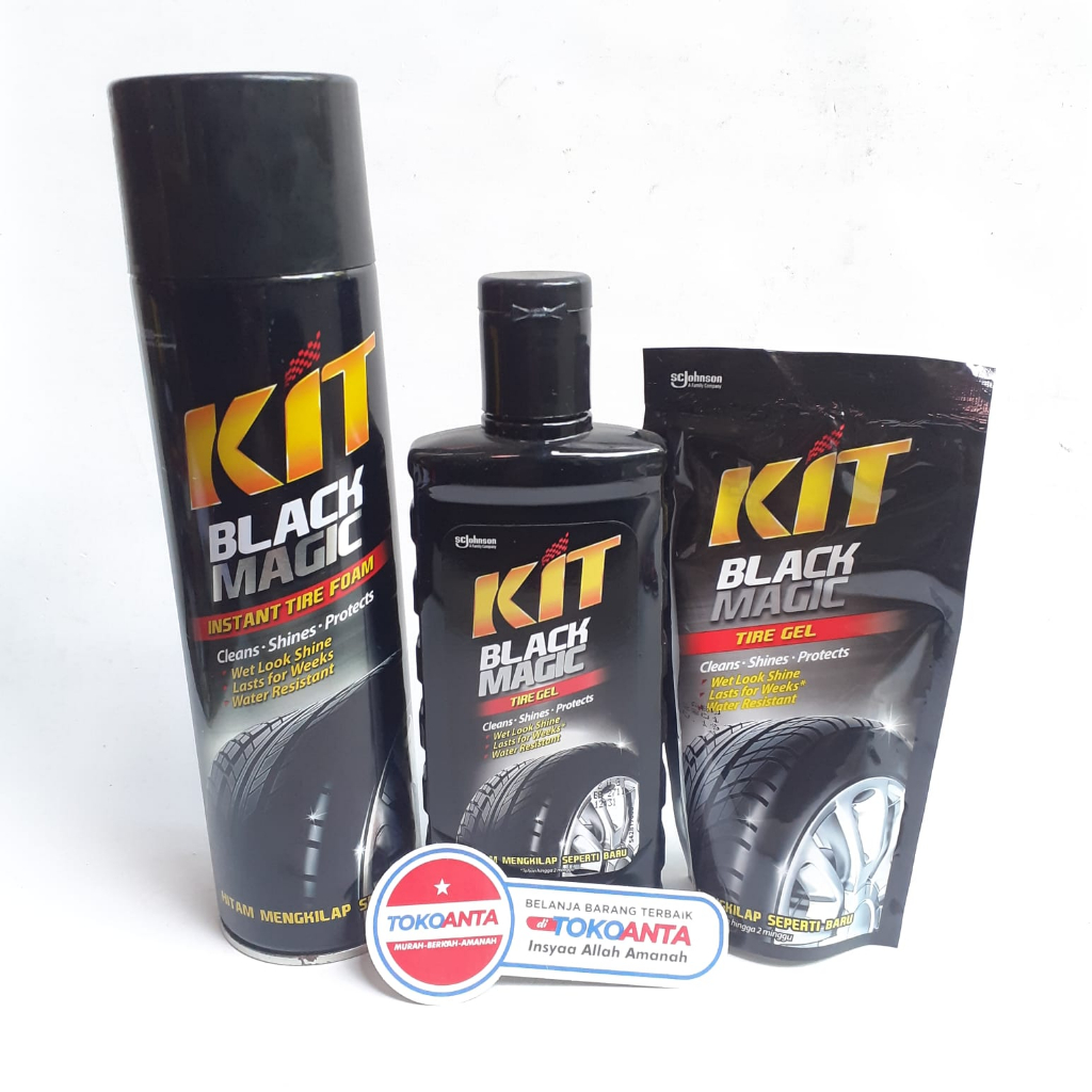 Jual Kit Black Magic Tire Gel Hitam Semir Pengkilap Semir Ban Motor ...