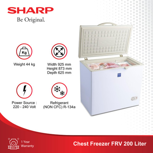 Jual Freezer Sharp FRV 200 kapasitas 195 liter | Shopee Indonesia