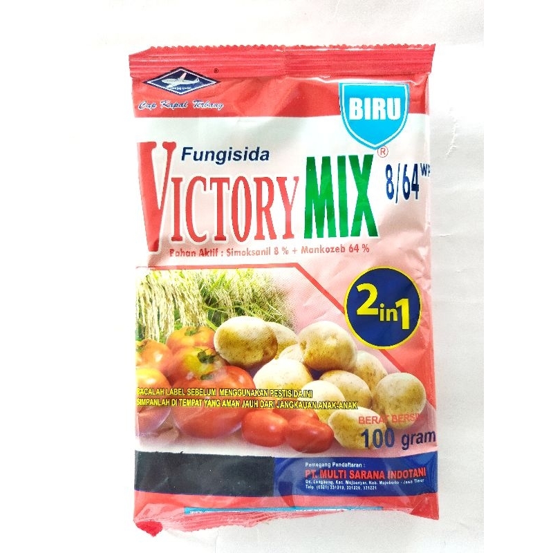 Jual Fungisida VICTORY MIX 8/64WP 100 gram, VICTORYMIX biru Cap Kapal ...