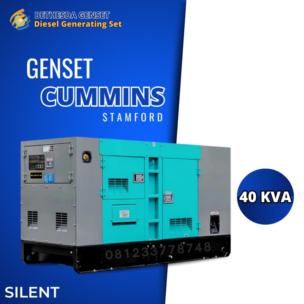 Jual Mesin Genset Cummins 40 kva Genset Silent 40 Kva 32 Kw | Shopee ...
