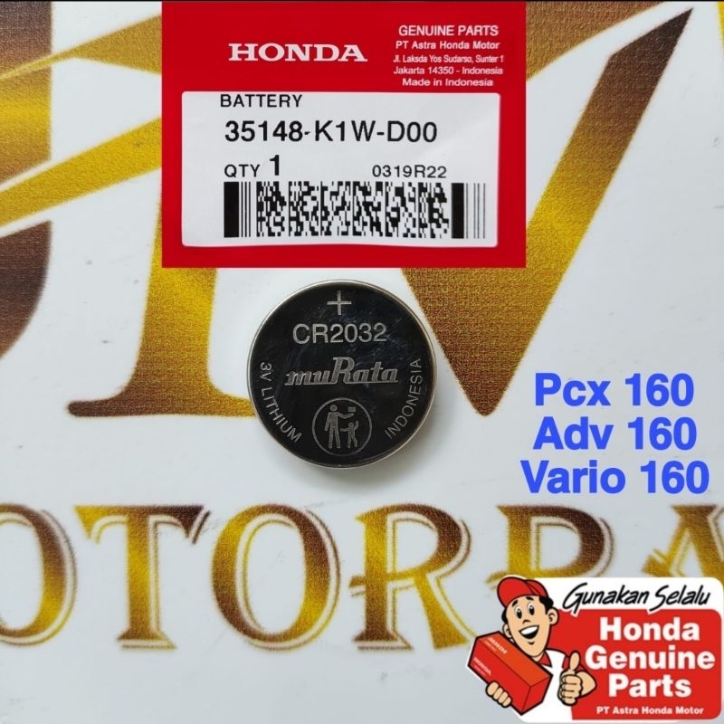 Jual 35148K1WD00 Baterry Batere Baterai Remote PCX 160 VARIO 160 ADV ...