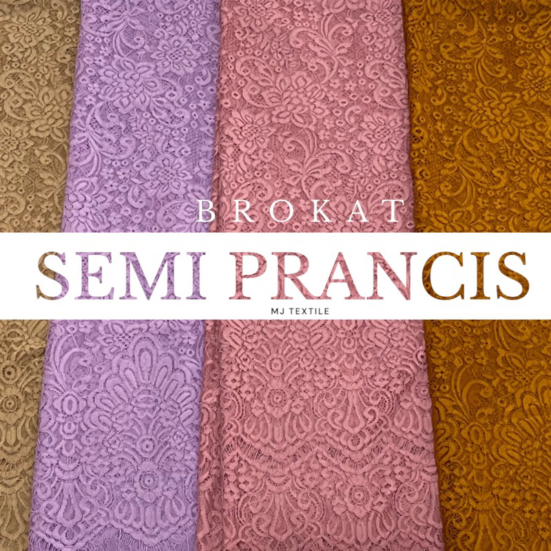 Jual BAHAN KAIN TILE BRUKAT SEMI PRANCIS PER PANEL HALUS LEMBUT 2 METER ...