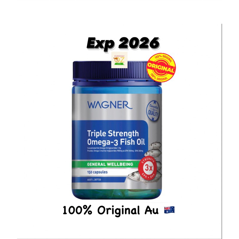 Jual Wagner Triple Strength Omega-3 Fish Oil 150 softgel Capsules ...