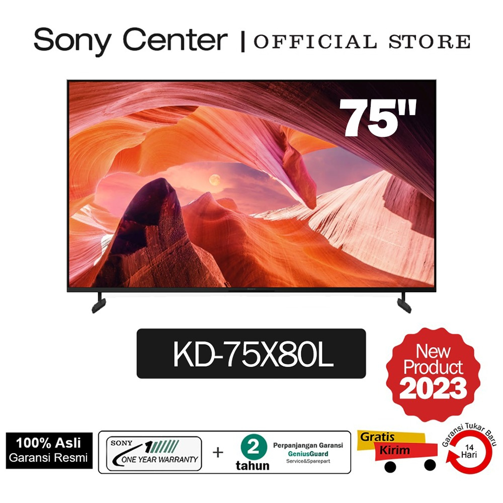 Jual SONY CENTER SONY LED TV KD-75X80L / KD75X80L / KD 75X80L 4K HDR ...