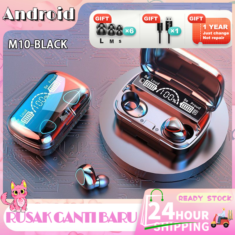 Jual M10 Headset Bluetooth Wireless TWS + Power Bank 3500mAh | Shopee Indonesia