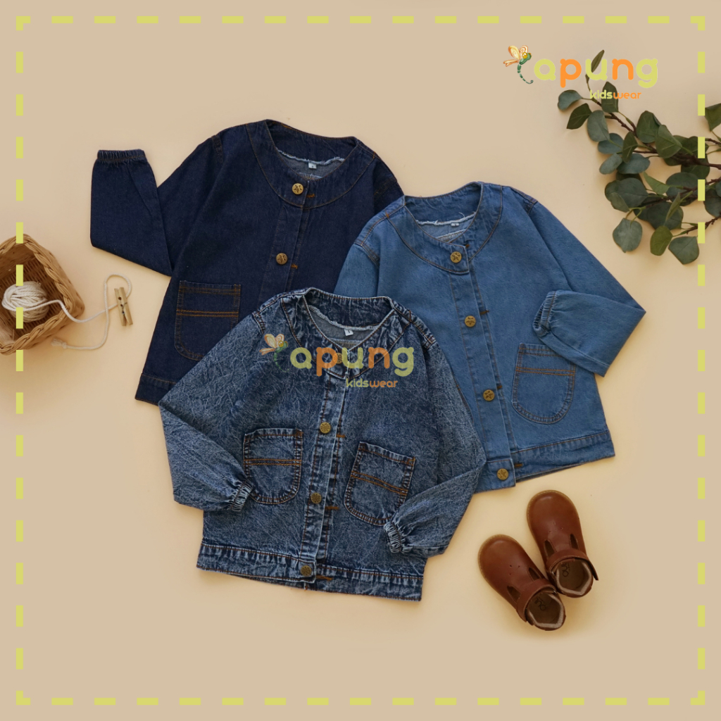 Jual (capung kidswear) Jaket Jeans Anak Perempuan Keiko 1-6 tahun ...
