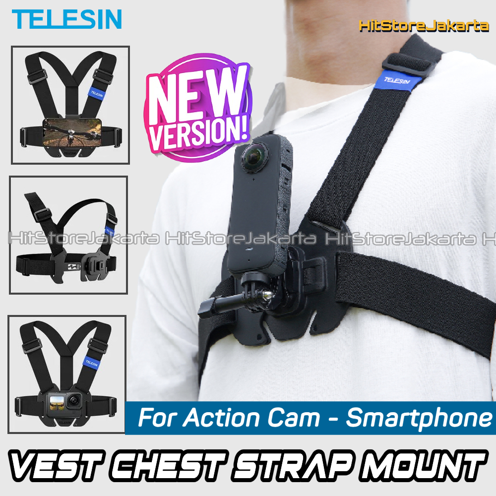 Jual Telesin Vest Chest Strap Mount For GoPro Insta360 Osmo Action Cam ...