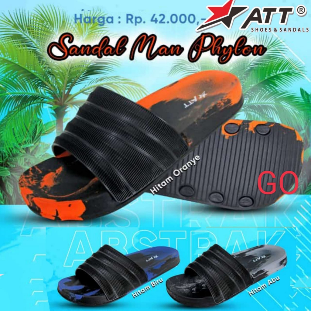 Jual gos ATT MSS 1206 Sandal Slop Karet Sandal Slop Pria Kekinian ...