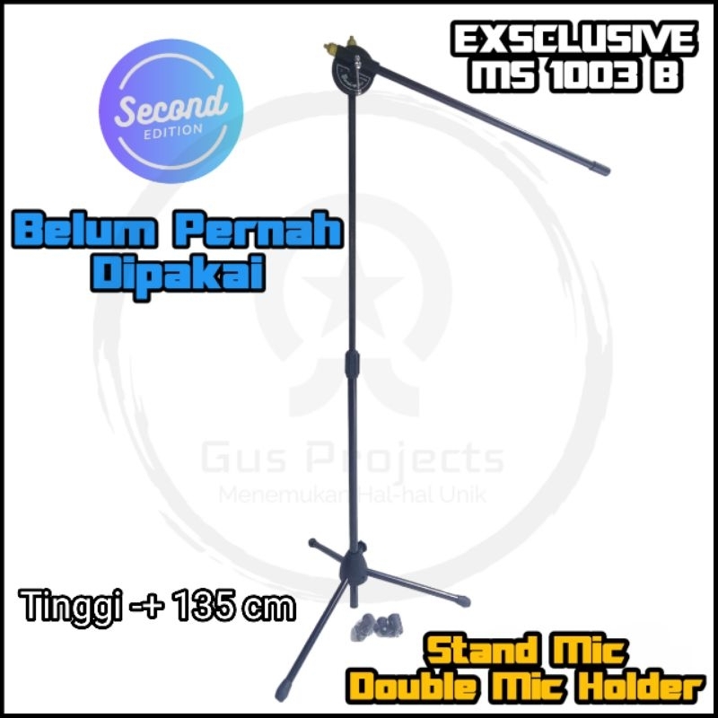 Jual Stand Mic Double Mic Holder Microphone Second Exclusive MS 1003 B ...