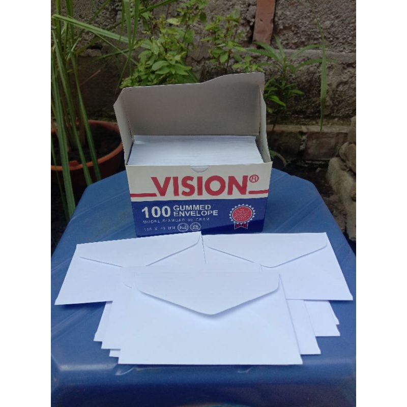Jual (ISI 100LEMBAR) 1 PAK AMPLOP PUTIH VISION | Shopee Indonesia