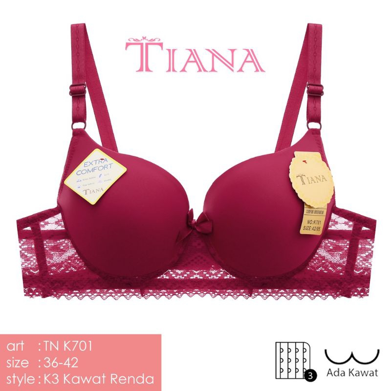 Jual TIANA BRA K701/705 BRA KAWAT FULL CUP KANCING 3 BRA FASHION ...