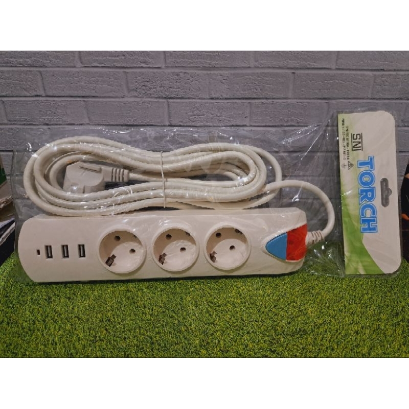 Jual stop kontak usb Torch kabel 3m 5m / Colokan usb 5M 3M tembaga ...