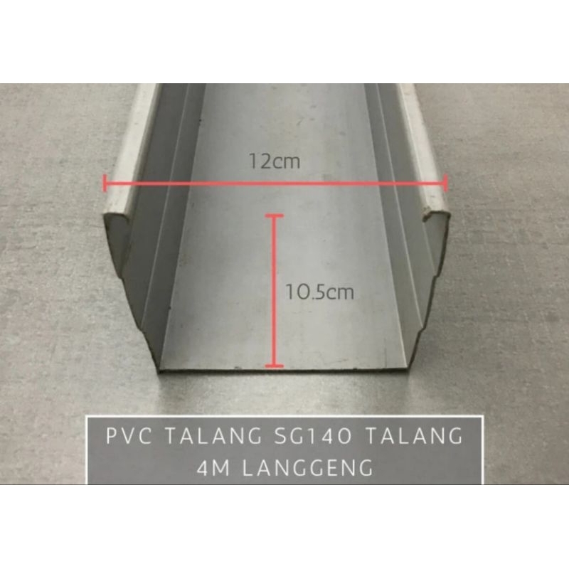 Jual Talang Air Per Batang 4m 4mtr 4meter PVC Kotak SG 140 4" 4 Inch ...