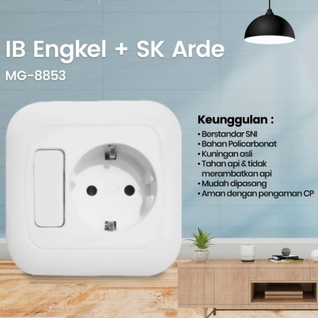 Jual Inbow IB Saklar Engkel + Stop Kontak Arde MORGEN MG-8853 MORGEN ...