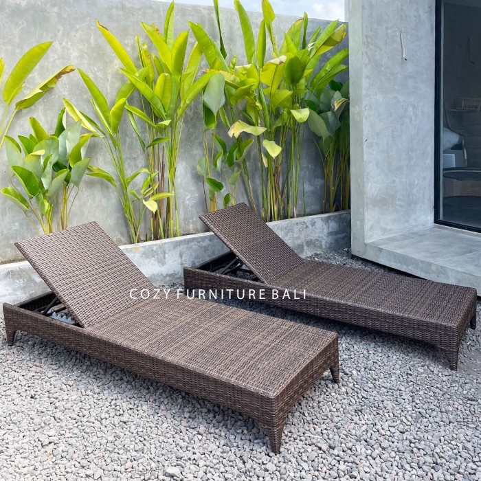 Jual RATTAN SUNBED POOL LOUNGER - KASUR PANTAI KURSI KOLAM ROTAN ...
