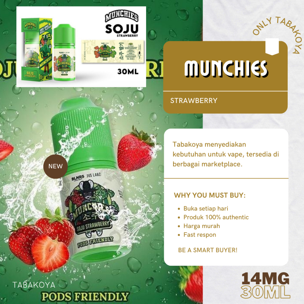 Jual MUNCHIES V2 LIQUID PODS FRIENDLY 30ML SO JU STRAWBERRY | Shopee ...