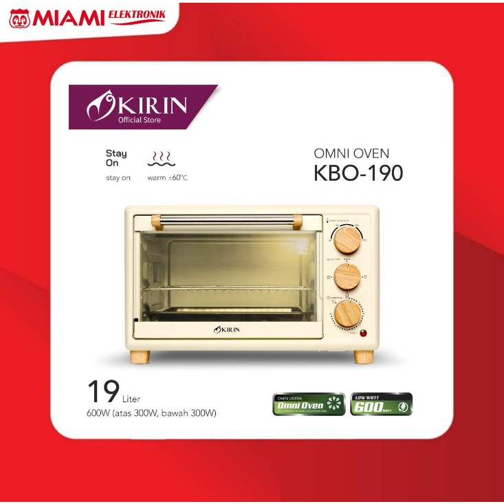Jual Kirin Omni Oven 19 Liter KBO-190 / Oven Listrik Low Watt/ Pemanggang | Shopee Indonesia