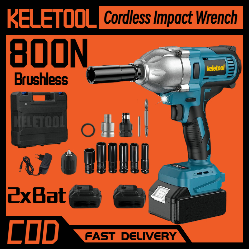 Jual Keletool Cordless High Torque Impact Wrench can open car tires ...