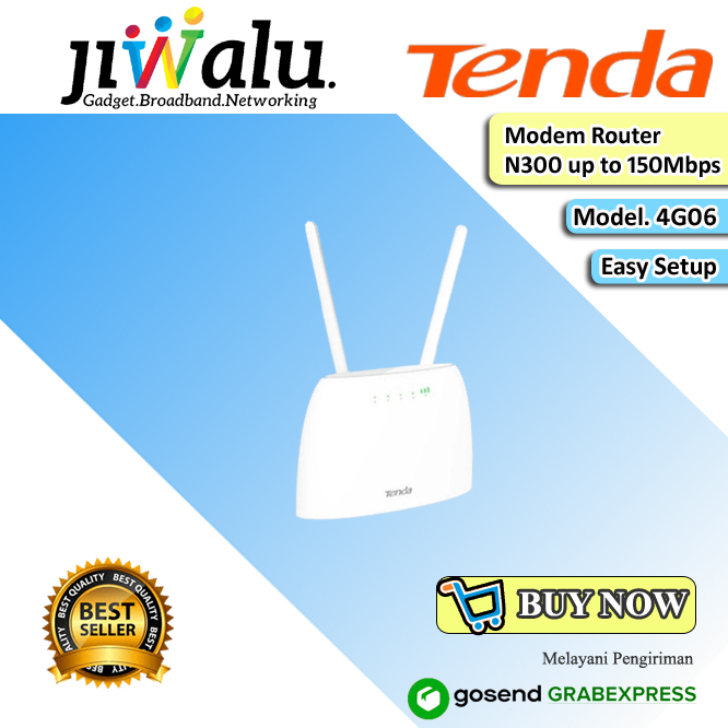 Jual Modem Router Tenda 4G06 N300 WiFi 4G LTE Router Highspeed N300 Wi-Fi | Shopee Indonesia