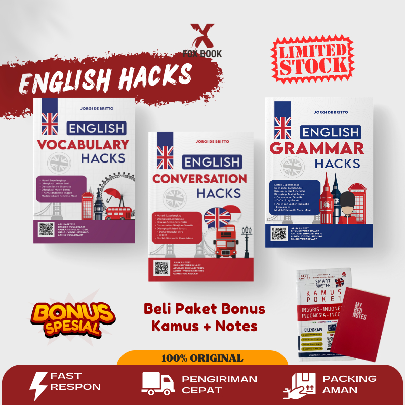 Jual Paket inggris Komplit : English Conversation, Grammar, Vocabulary ...